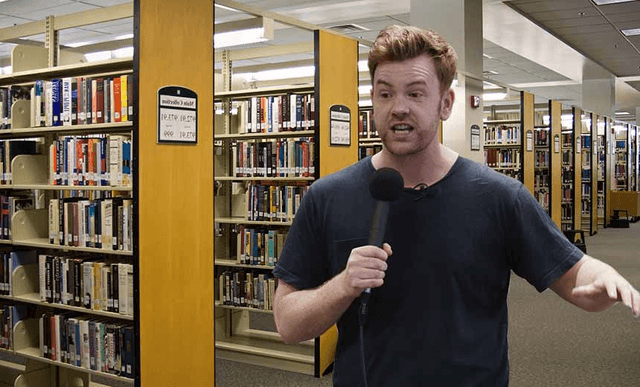 What happens if you do stand-up in a library? Nic Sampson finds out ...