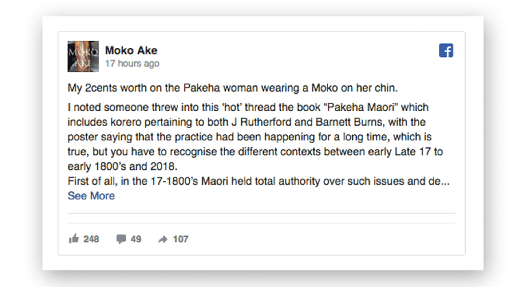 Moko kauae is the right of all Māori women. It is not a right for ...