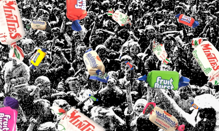 The chaotic history of the lolly scramble in New Zealand | The Spinoff