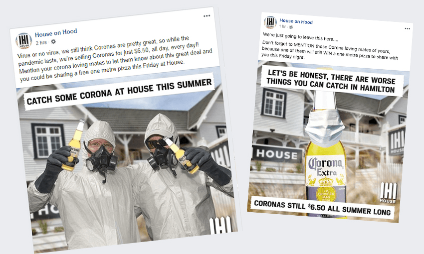 Hamilton bar pulls Corona-coronavirus promotion | The Spinoff