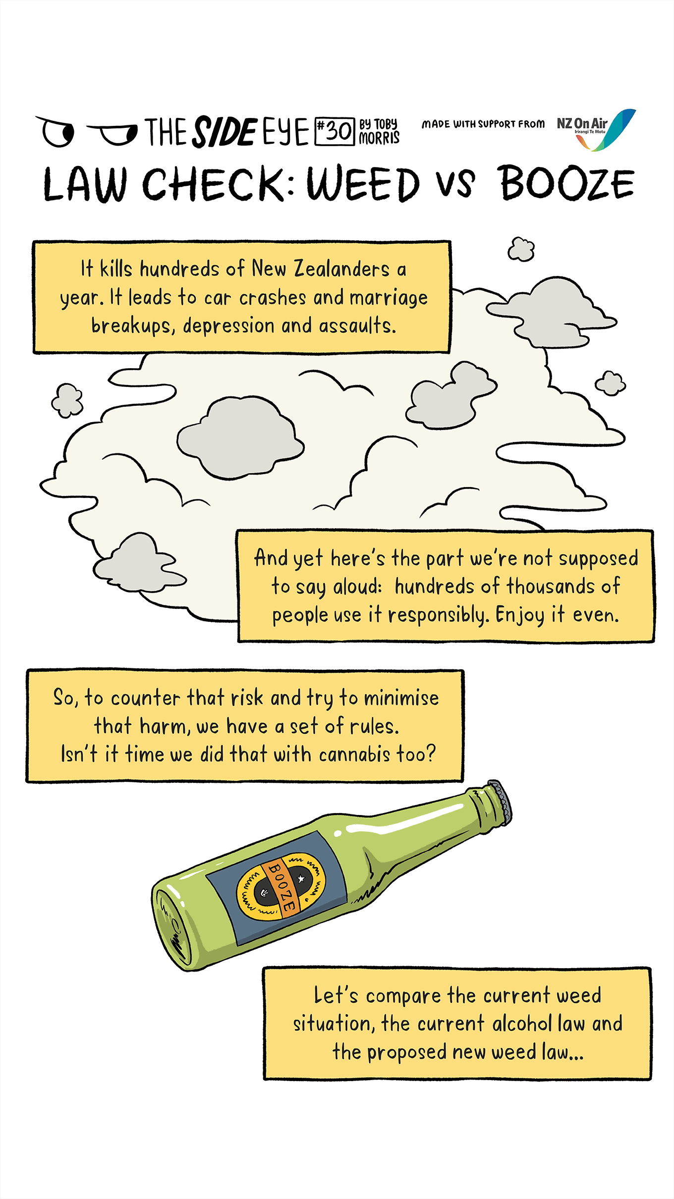 The Side Eye: Weed versus Booze | The Spinoff