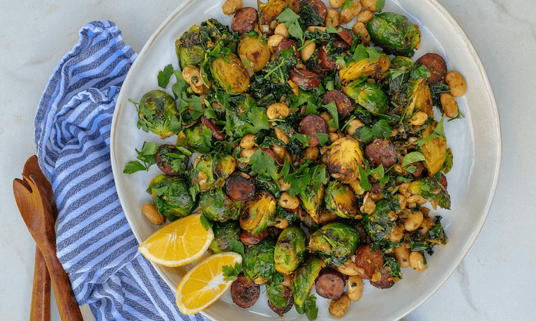 Recipe: Smoked chorizo and burnt brussels sprouts | The Spinoff