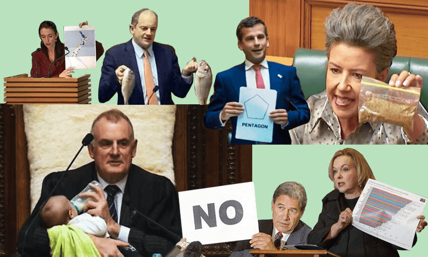 Politicians holding things up, ranked and reviewed | The Spinoff