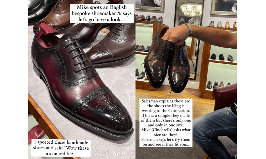 Mike Hosking thinks he just bought the king’s coronation shoes. Really ...