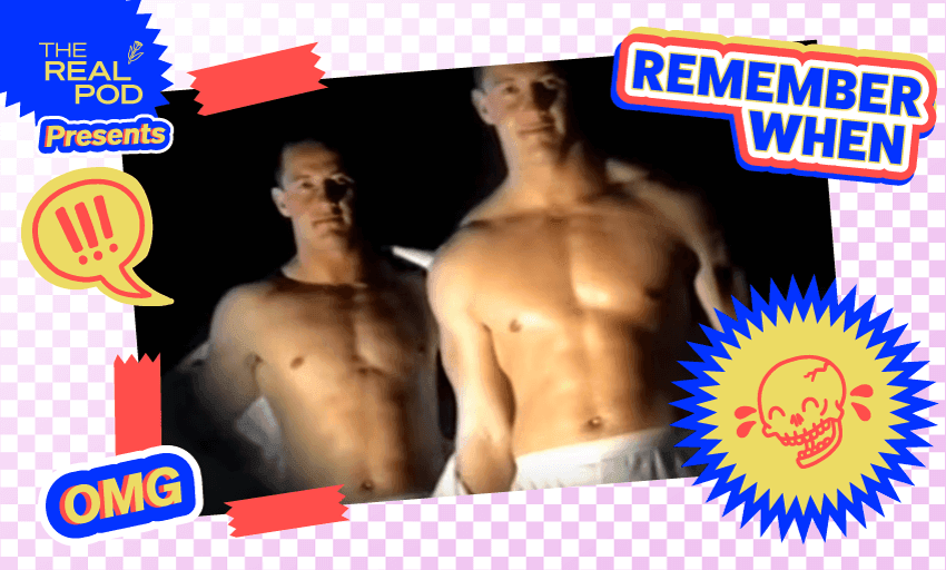 Remember when Carlos Spencer got his kit off for a Toffee Pop? | The Spinoff