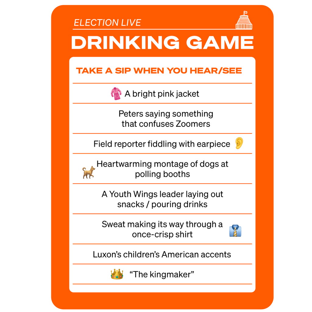 The epic Spinoff election night drinking game 2023 | The Spinoff