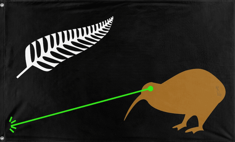How NZ’s own laser kiwi influenced this viral anti-Ice flag in ...